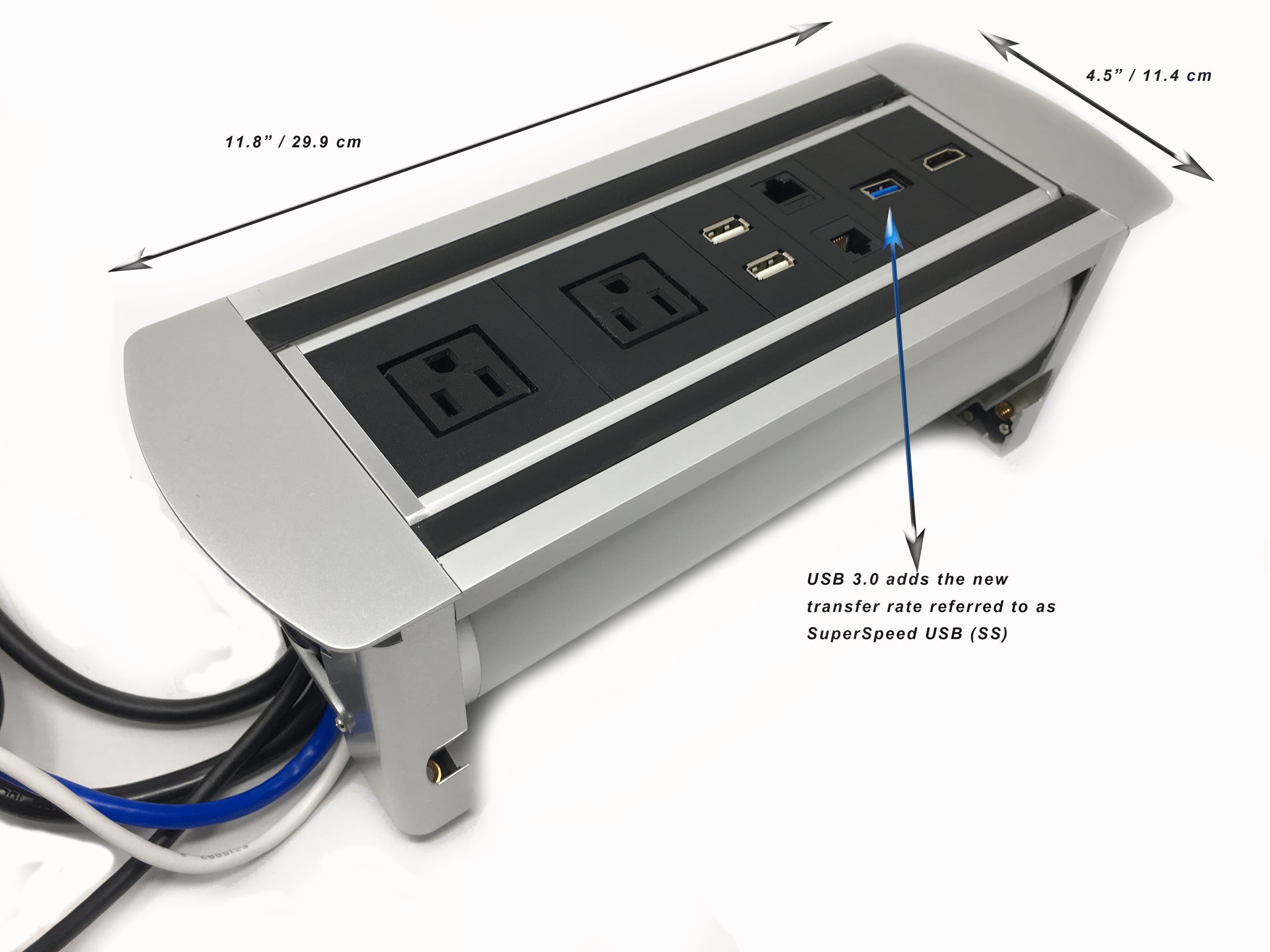 Power Plug In-Desk Power Center Table Top Grommet Furniture Power Data ...
