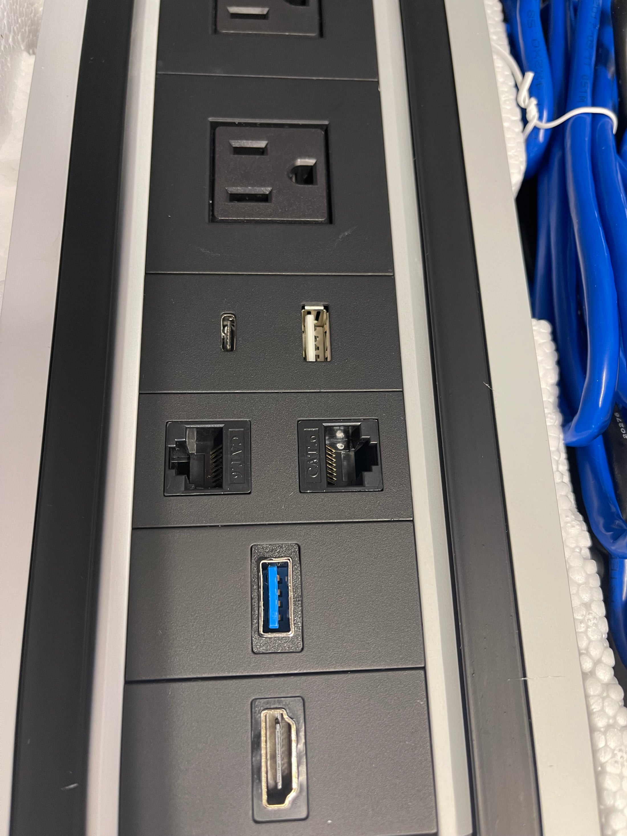 Power Plug In-Desk Power Center Table Top Grommet Furniture Power Data ...